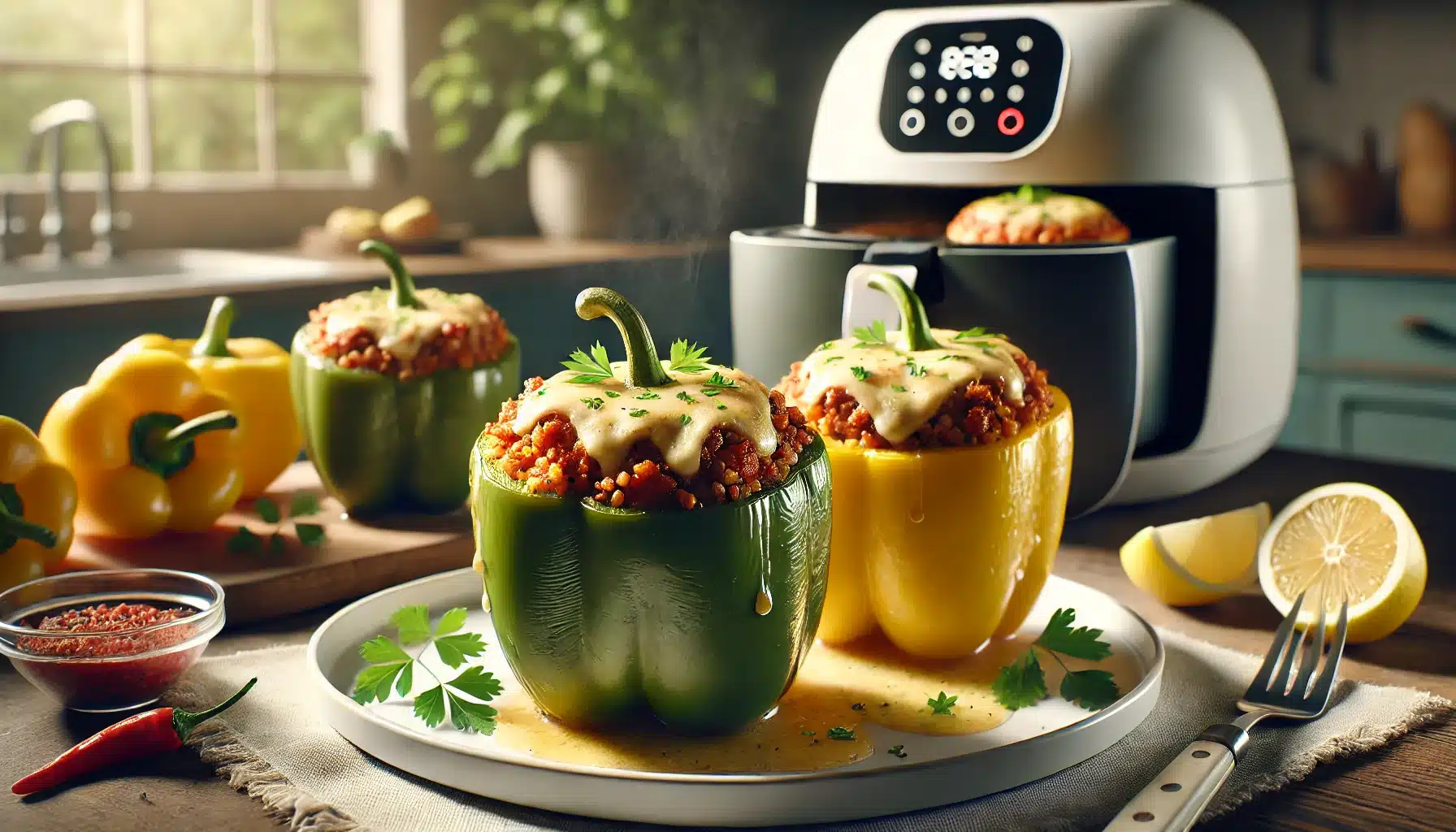 Pimentos Recheados na Air Fryer - Receita Prática e Deliciosa